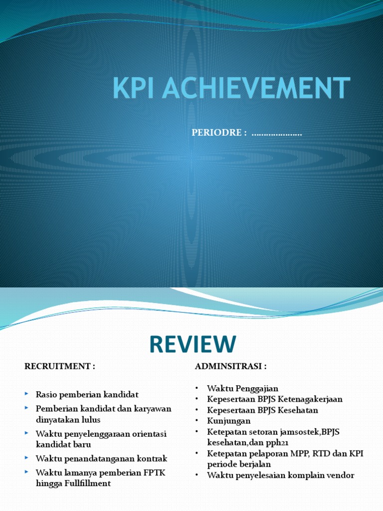 Draft Kpi Achievement 2019 | PDF