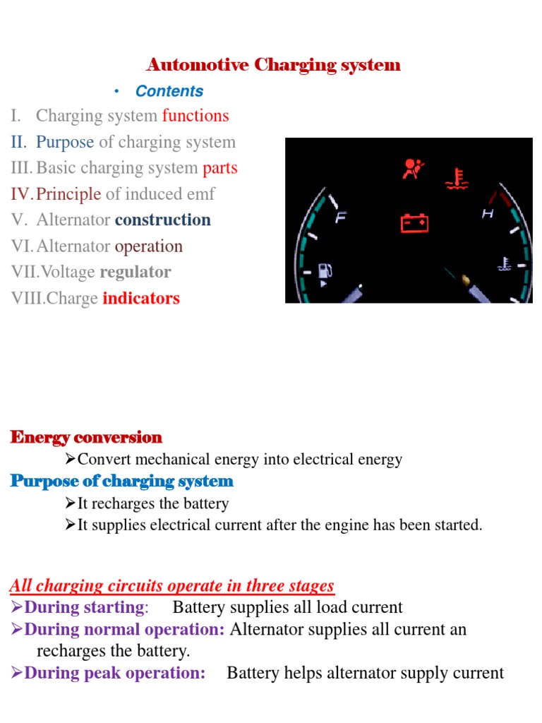 Automotive Charging System Overview | PDF | Electromagnetic Induction ...