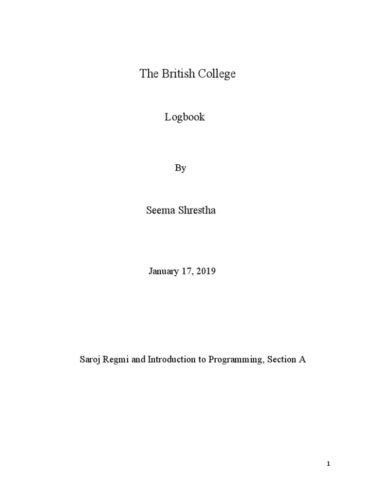 The British College: Logbook | PDF | Division (Mathematics) | Software ...