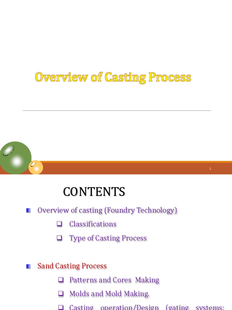 Casting Training Material | PDF | Casting (Metalworking) | Secondary ...