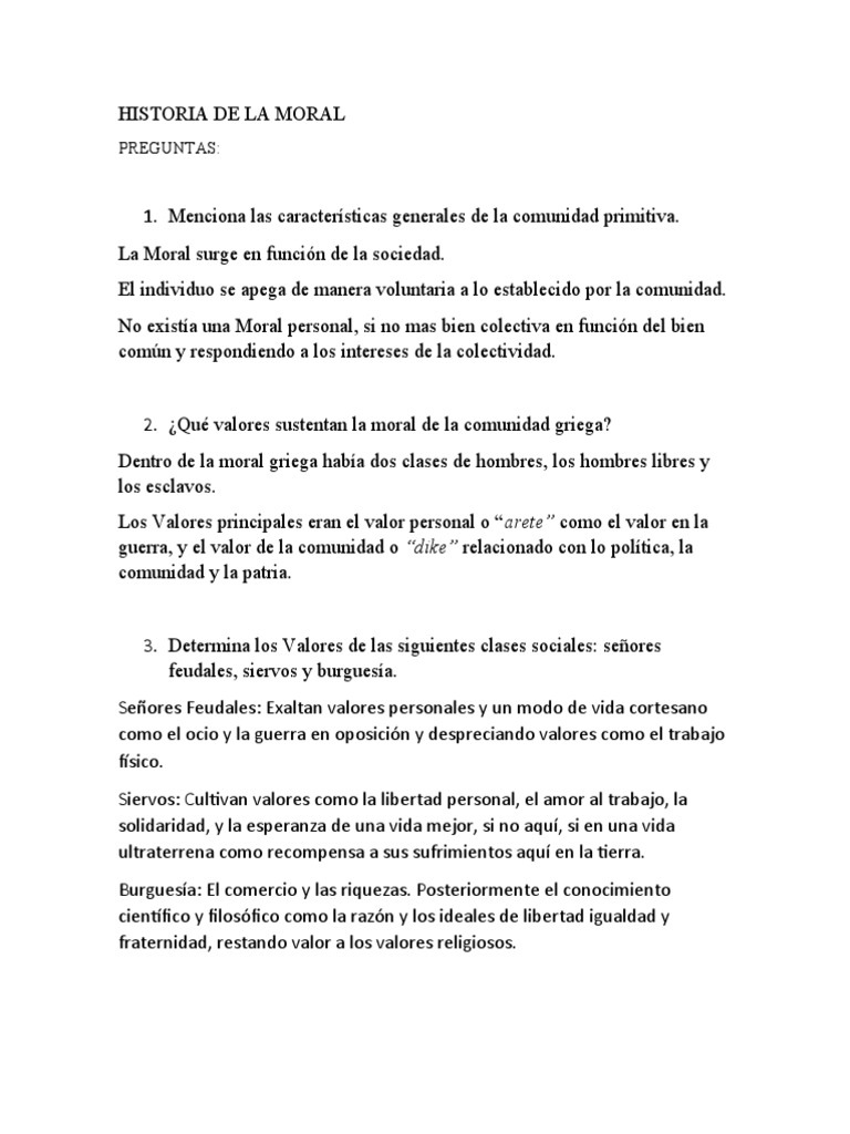 Historia de La Moral | PDF