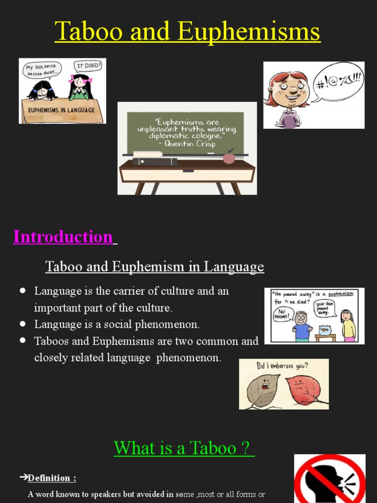 Taboo and Euphemisms | PDF