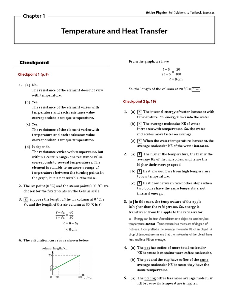 01 Exercise Solutions e PDF | PDF | Heat Transfer | Heat