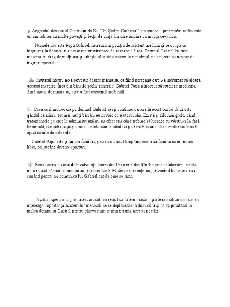 Interviu Gabriel Popa | PDF