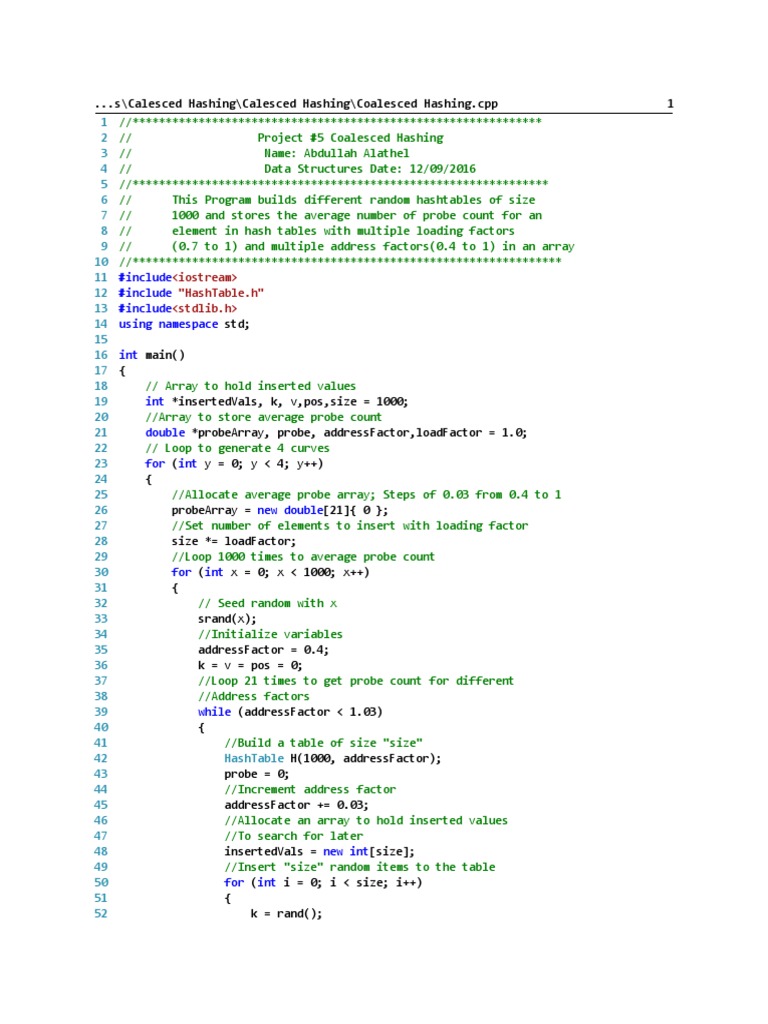 Coalesced Hashing Pdf Array Data Structure Algorithms 