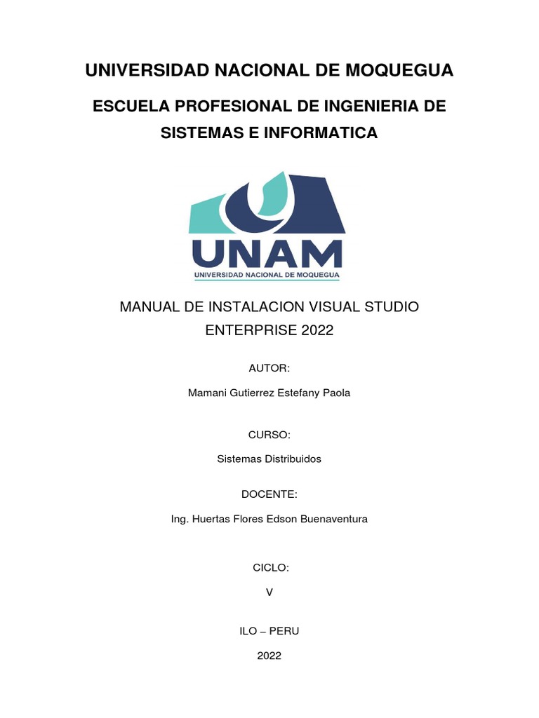 Manual de Instalación Visual Studio Enterprise 2022 | PDF ...
