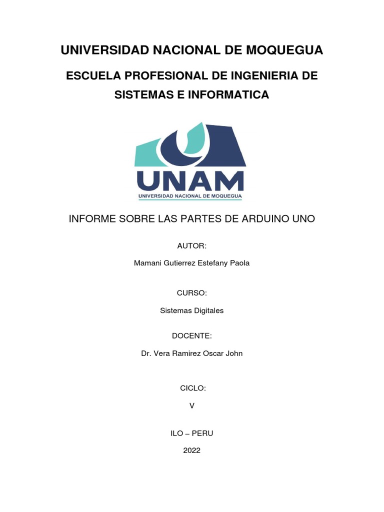 Informe Partes De Arduino Uno Pdf Arduino Microcontrolador 4018