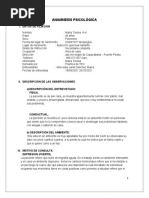 Informe Psicológico Adulto Mayor | PDF | Sicología