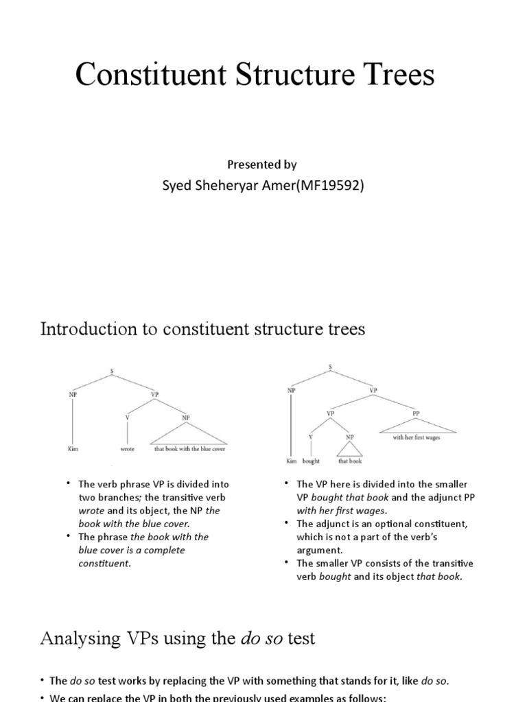 Constituent Structure Trees | PDF | Cognitive Science | Syntactic ...