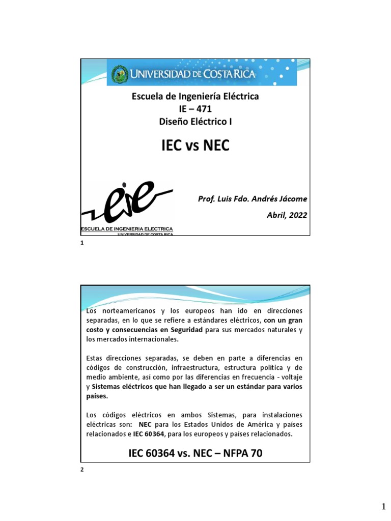 P05N - IEC Vs NEC (Actualizada) | PDF | Ingenieria Eléctrica | Fusible ...