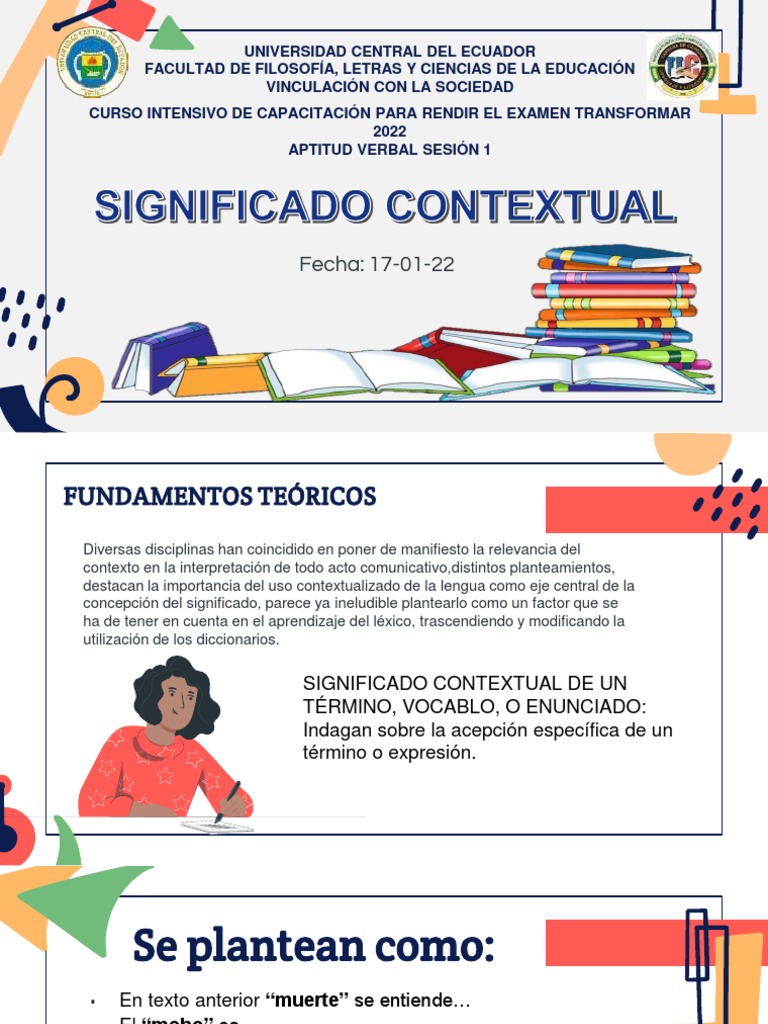 Diapositivas Significado Contextual | PDF | Palabra | Lingüística