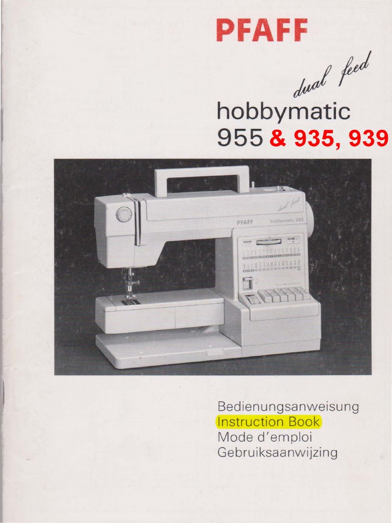 Pfaff 935 939 955 Manual - Full Color | PDF
