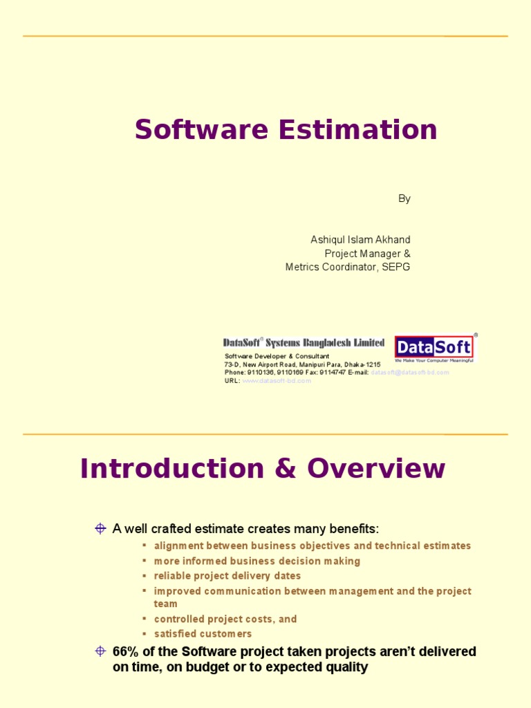Software Estimation | PDF | System | Information