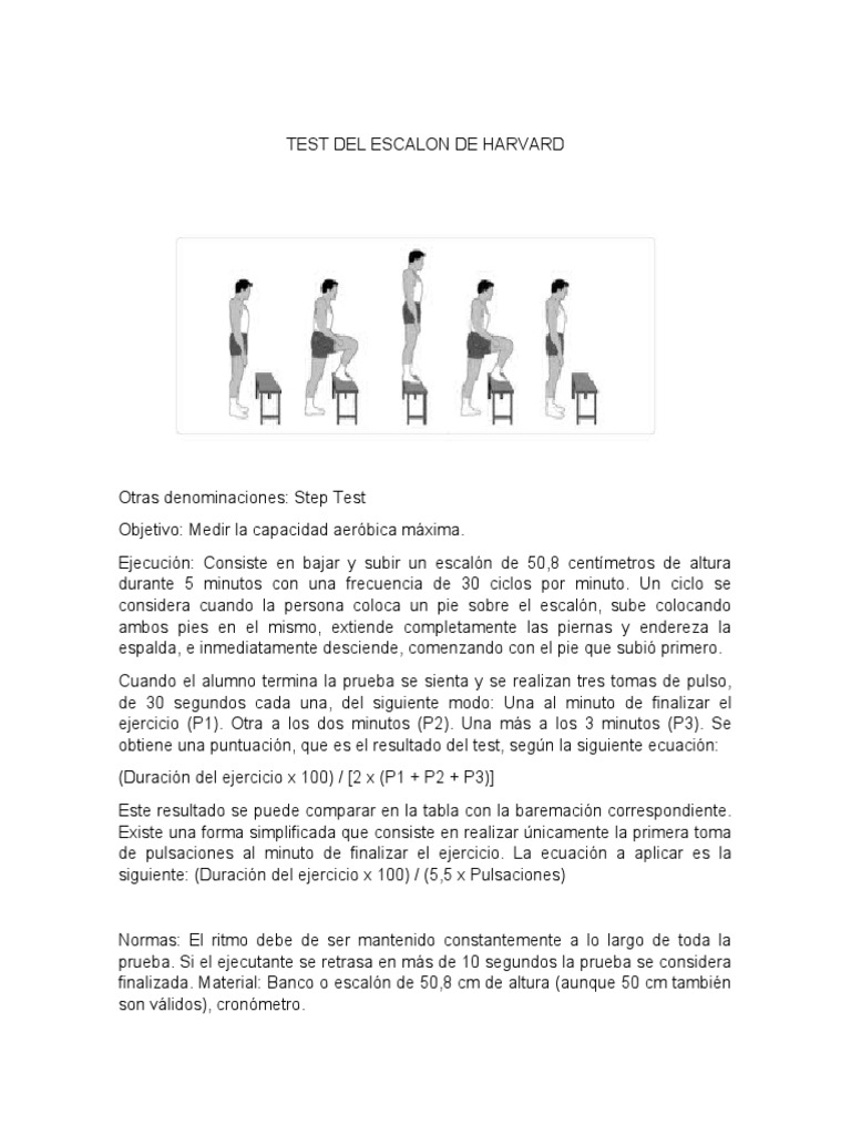 Test Del Escalon de Harvard | PDF