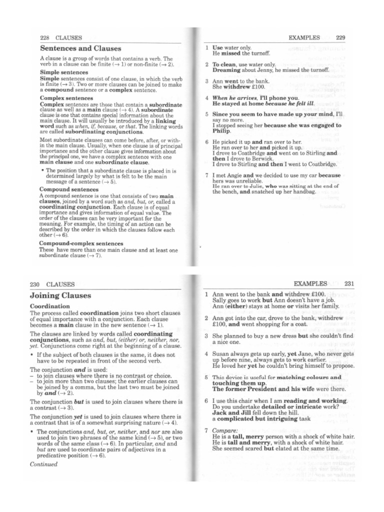 Collins Gem English Grammar - Sentences and Clauses - 1990 | PDF