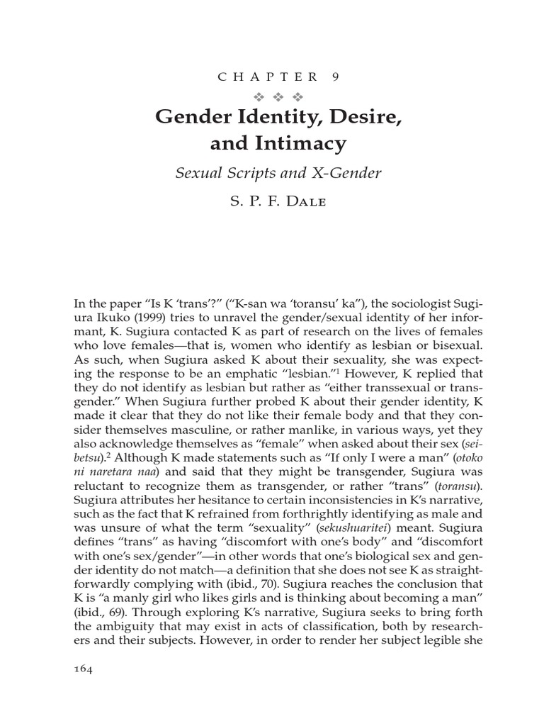 Gender Identity, Desire and Intimacy | PDF | Gender | Gender Studies