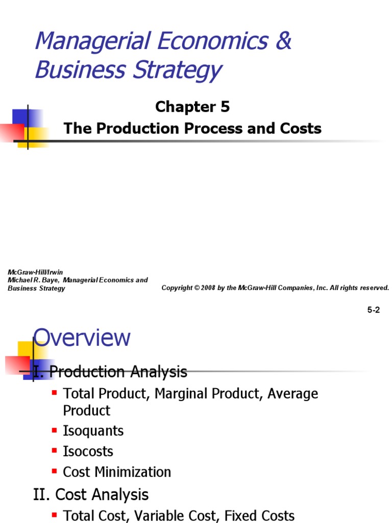 Managerial Economics & Business Strategy: The Production Process and ...