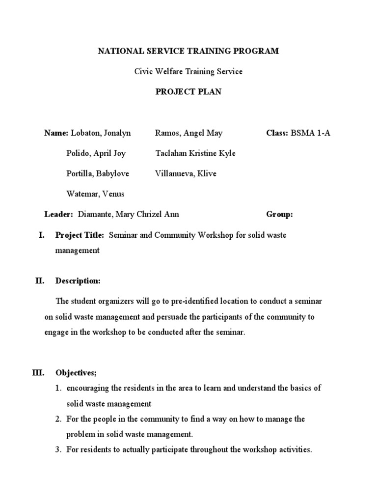 National Service Training Program | PDF | Lecture | Cognition