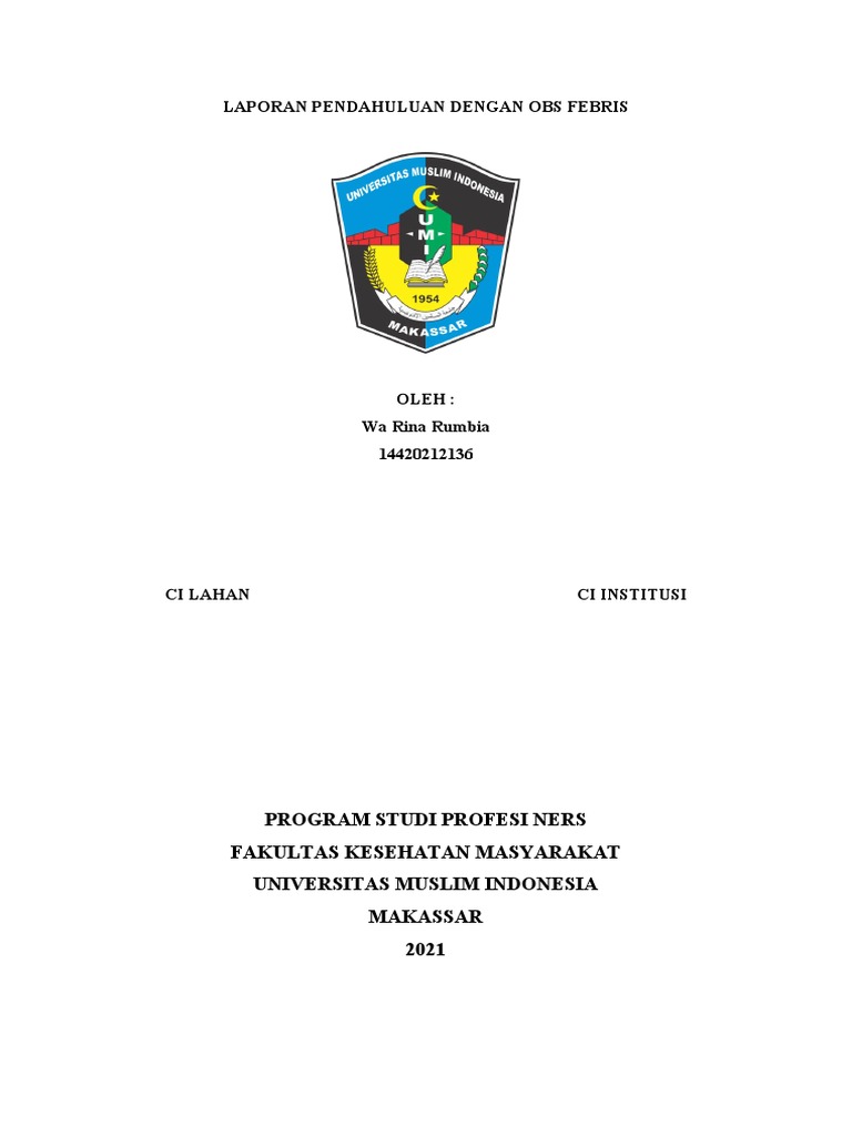 LP KMB 1 Febris | PDF | Pengembangan Diri | Kesehatan Holistik