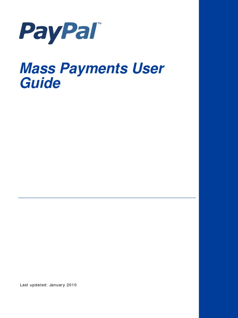 PP Mass Payment Guide | PDF | Pay Pal | Comma Separated Values