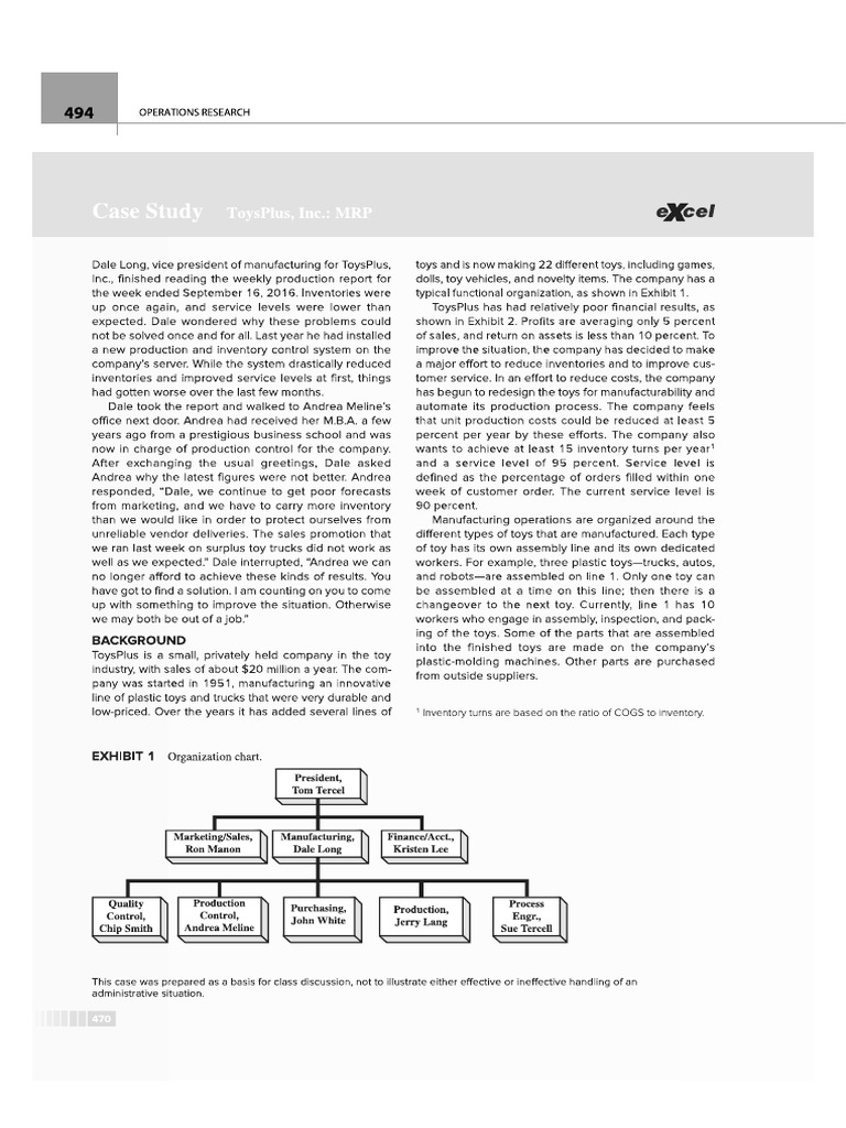Case Study ToyPlus | PDF