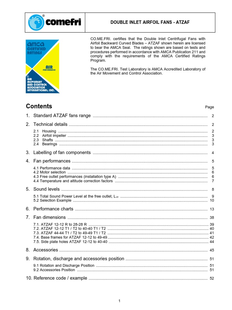 Double Inlet Airfoil Fans - Atzaf | PDF | Sound | Mechanical Engineering