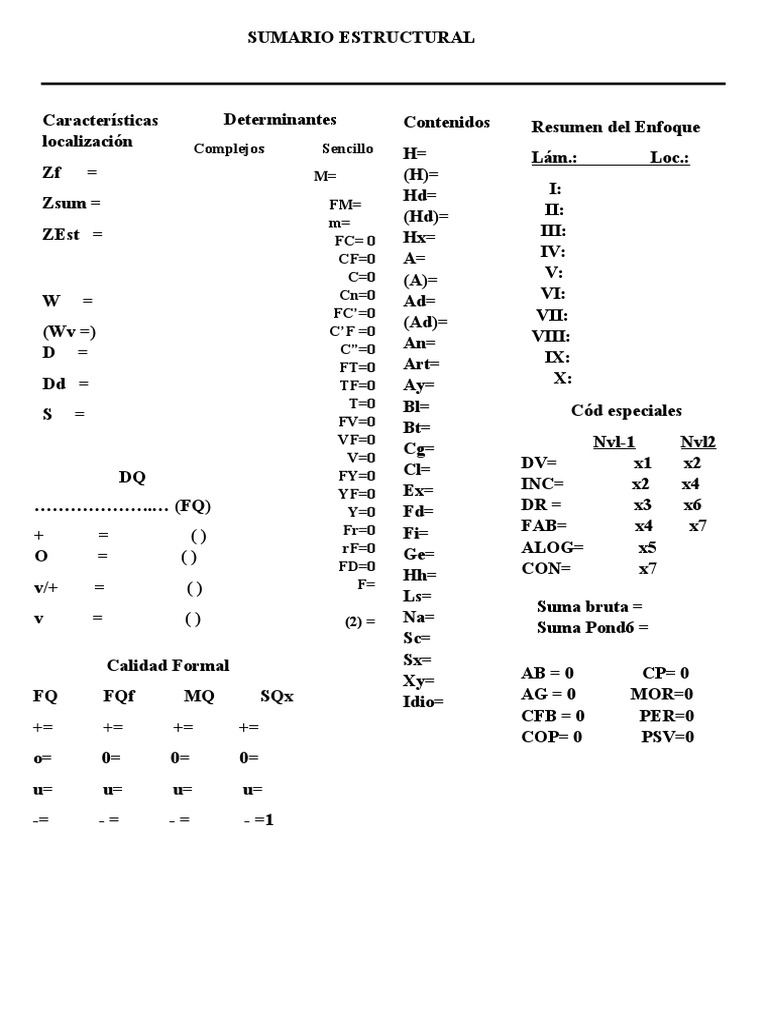 Sumario Estructural Vacio | PDF