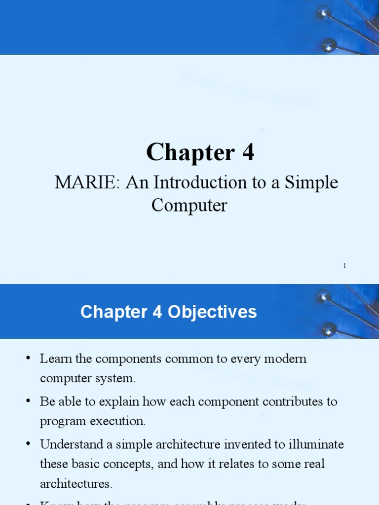 Introduction to MARIE Architecture | PDF | Central Processing Unit ...