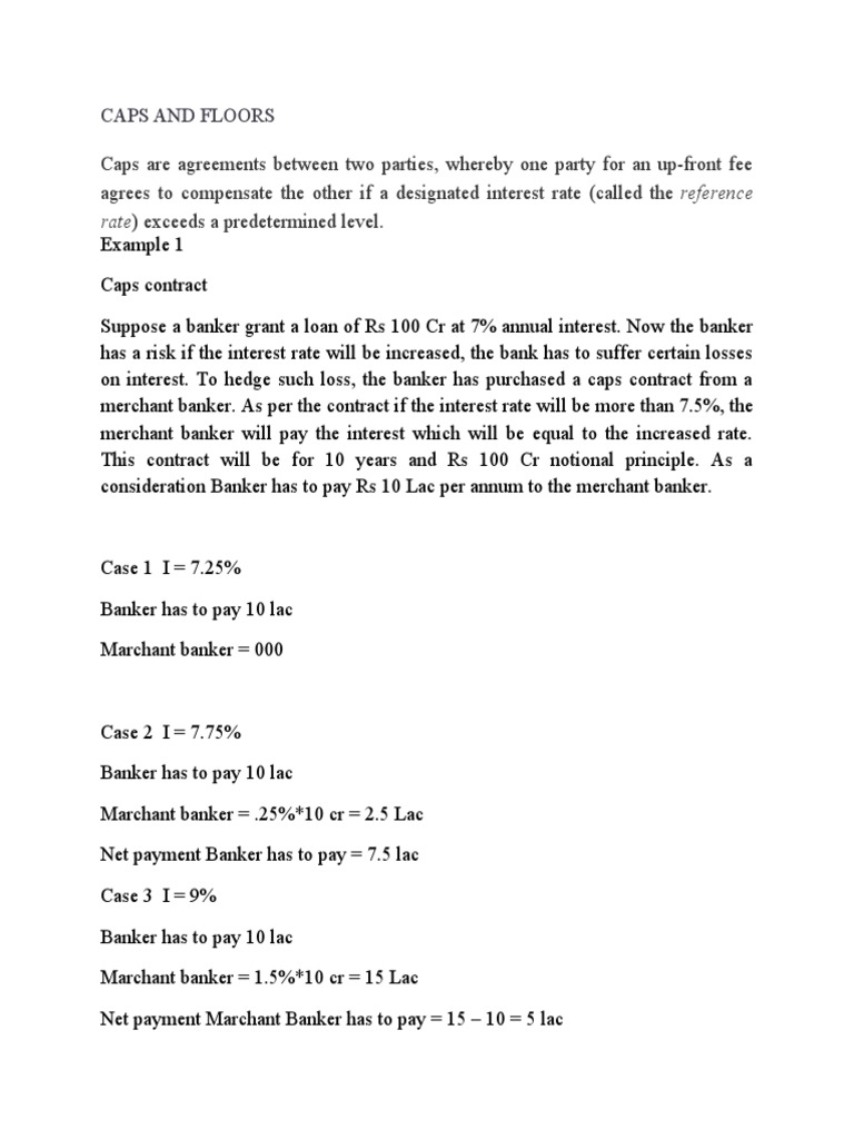 An In-Depth Explanation of Caps, Floors, Interest Rate Collars, and ...