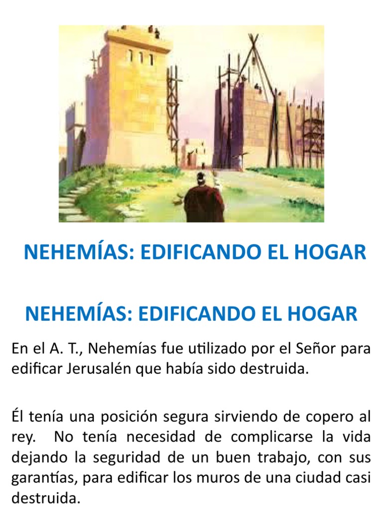 Nehemías. Edificando El Hogar | PDF | Dios