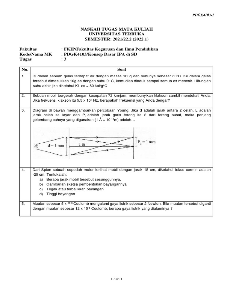 Soal pdgk4103 tmk3 1 | PDF