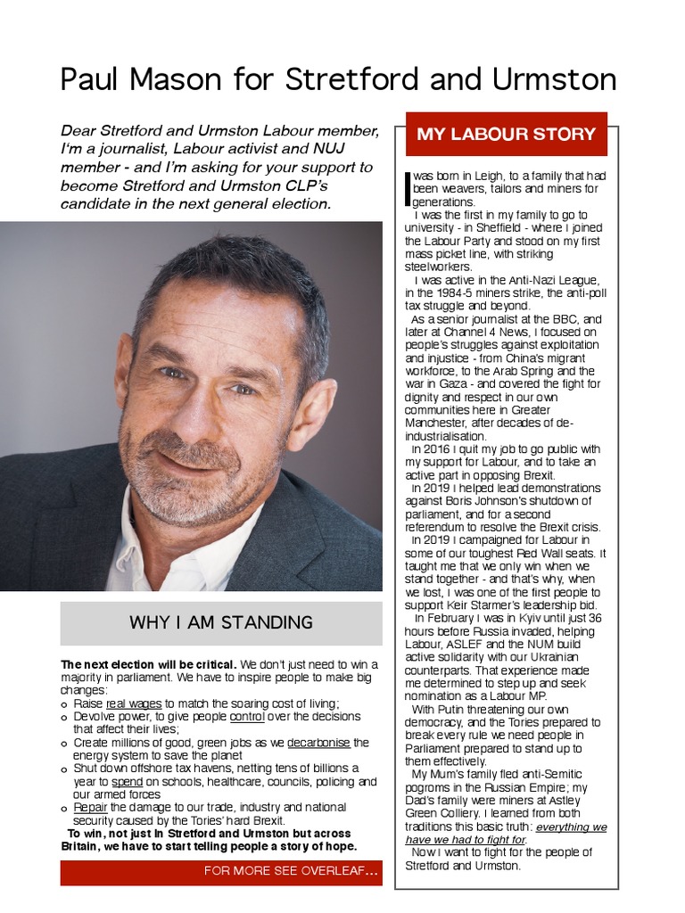 PM4S&U - A Letter To Labour Members in Stretford & Urmston | Download ...