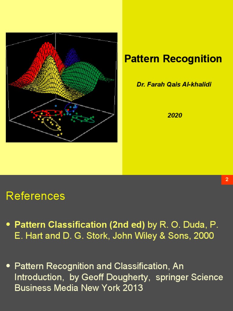 Pattern Recognition: Dr. Farah Qais Al-Khalidi | PDF | Pattern ...