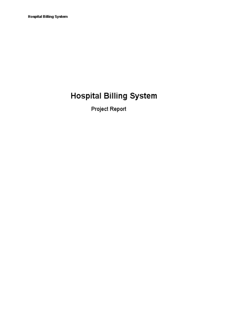 Hospital Billing System | PDF | Use Case | Python (Programming Language)