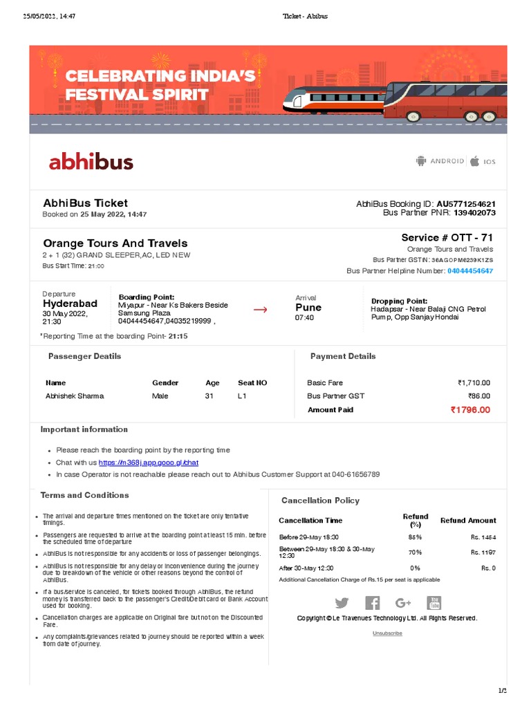 Ticket - Abibus | PDF | Banking | Financial Technology