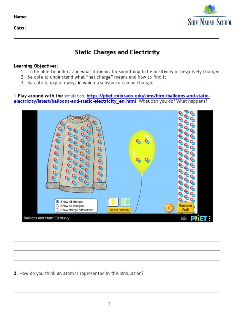 Charging by Friction Activities | PDF