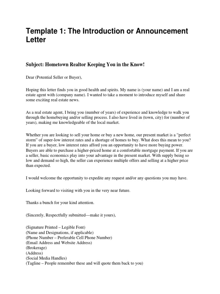 Real Estate Prospecting Letter Templates | PDF | Sales | Microeconomics