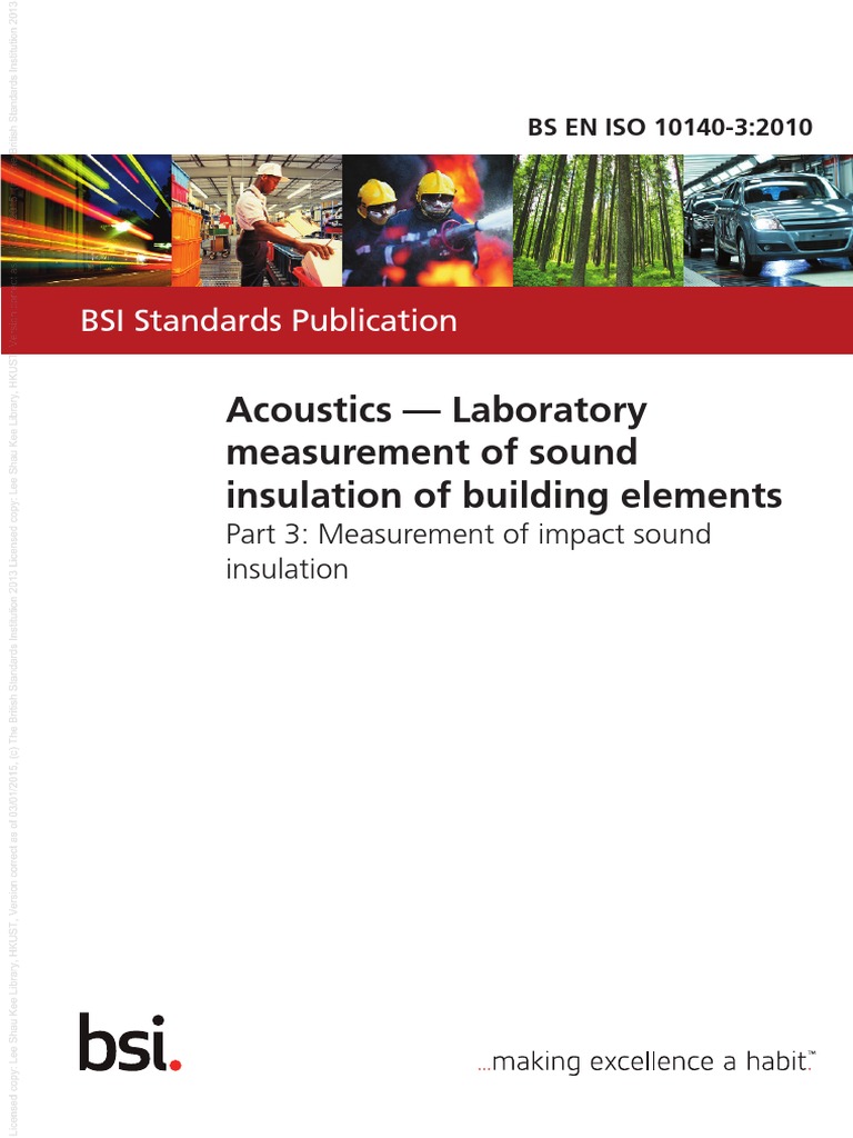 Acoustics. Laboratory Measurement of Sound Insulation of Building ...