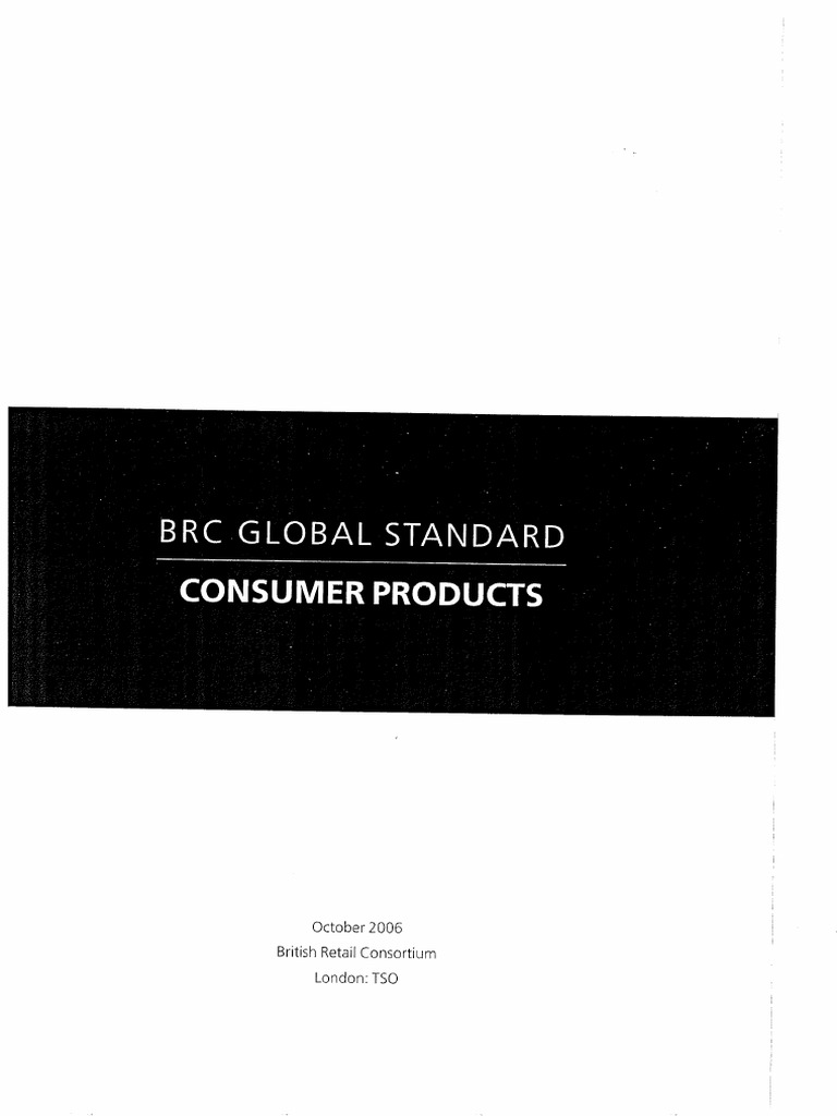 BRC Standard Part 1 | PDF