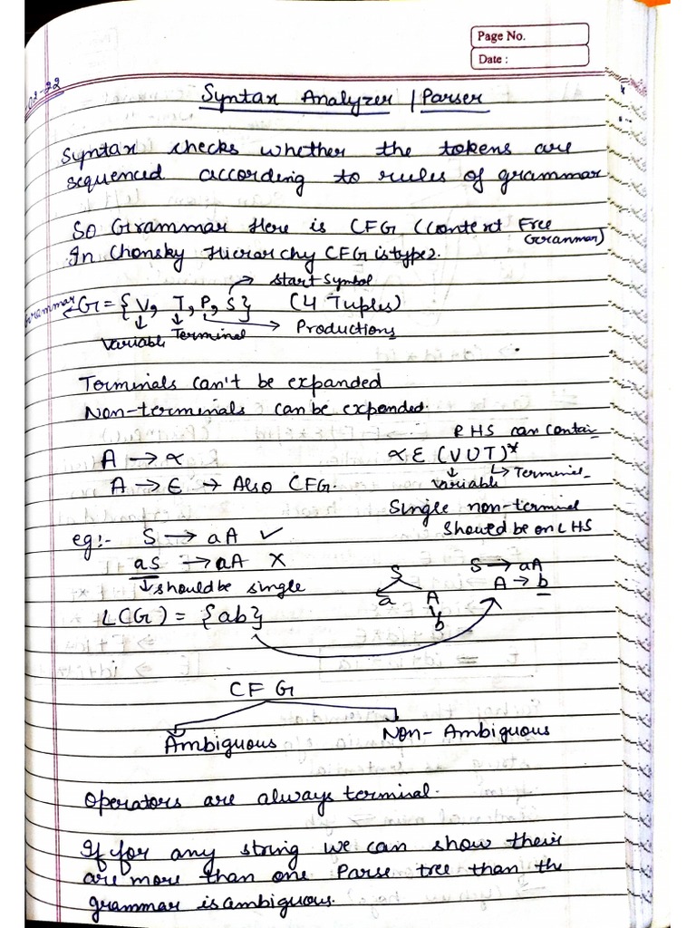 Compiler Design Notes | PDF