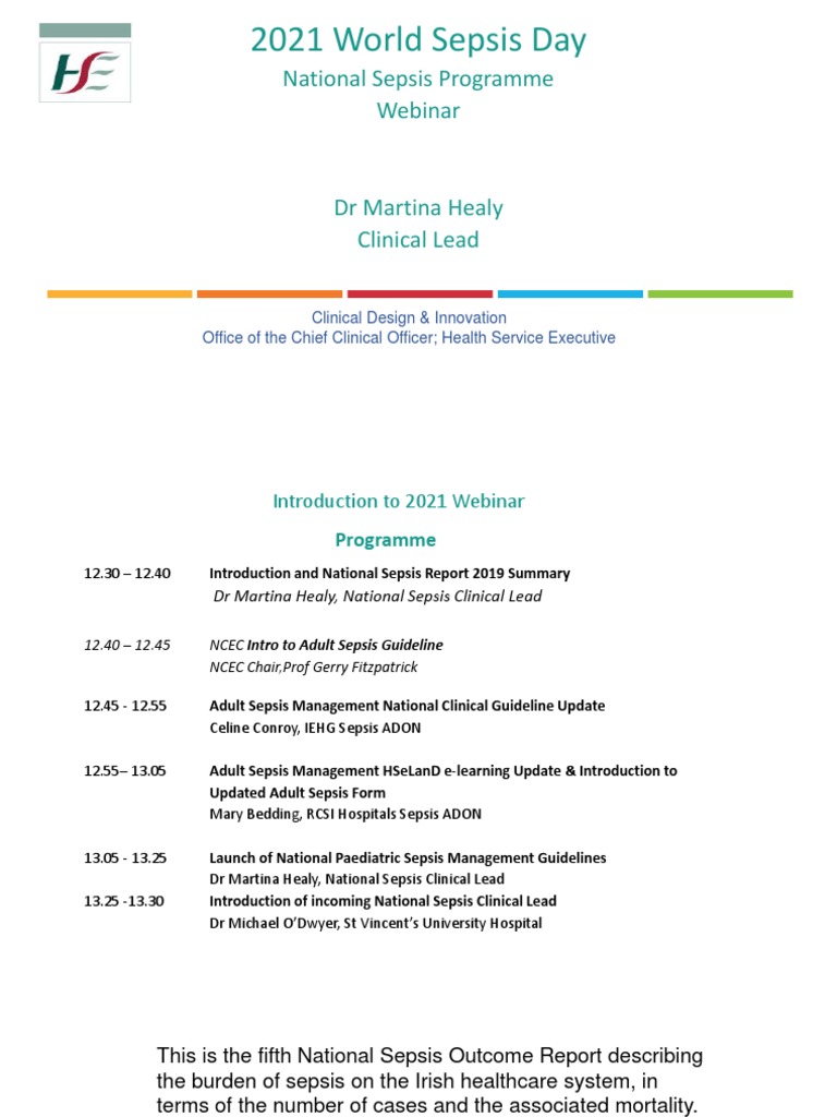 World Sepsis Day 2021 Webinar Slides | PDF | Sepsis | Shock (Circulatory)