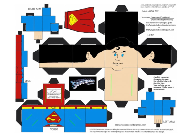 Superman Papercraft Template Paper Craft | PDF