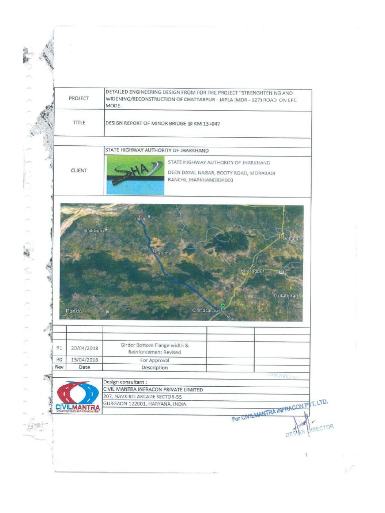 01 Design Report of Minor Bridge@km 13+047 | PDF