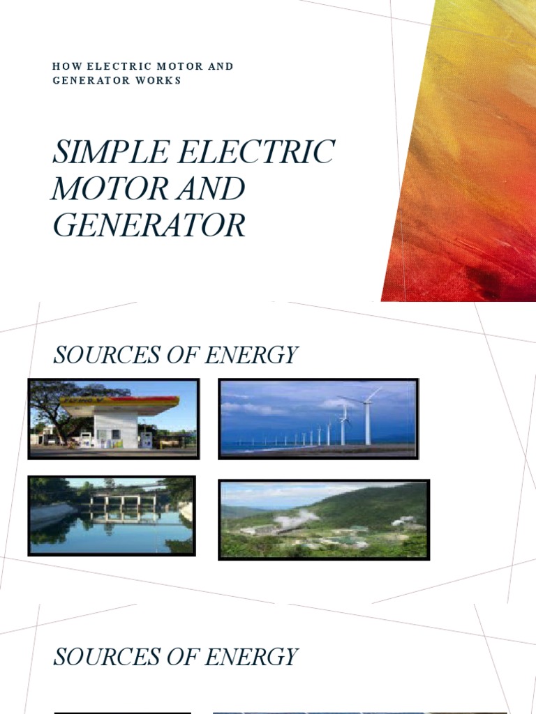 How Electric Motor and Generator Works | PDF | Electric Motor ...