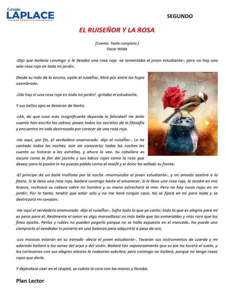 El Ruiseñor y La Rosa 2do | PDF | Rosa | Amor