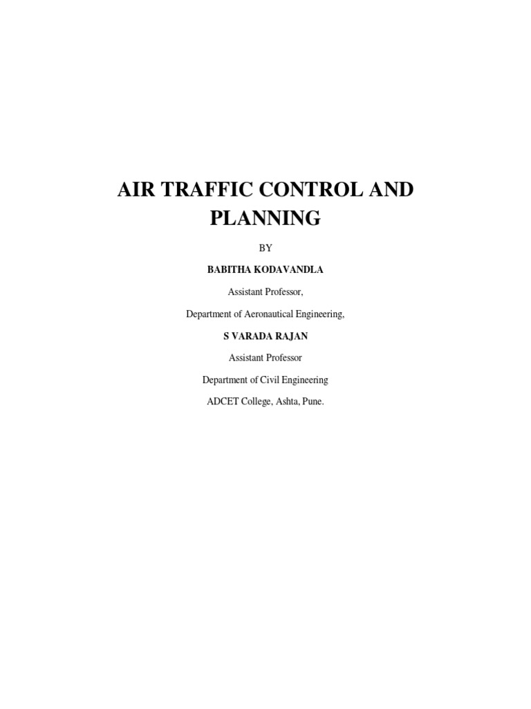Air Traffic Control and Planning Text Book | PDF | Instrument Flight ...