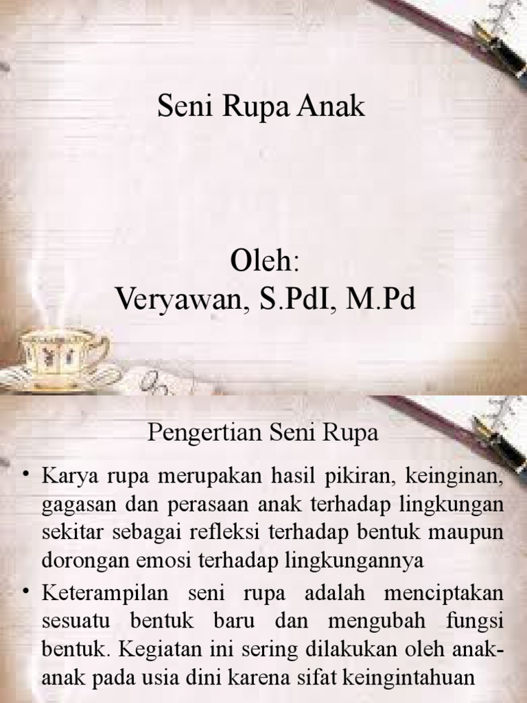 Seni Rupa Anak Usia Dini | PDF