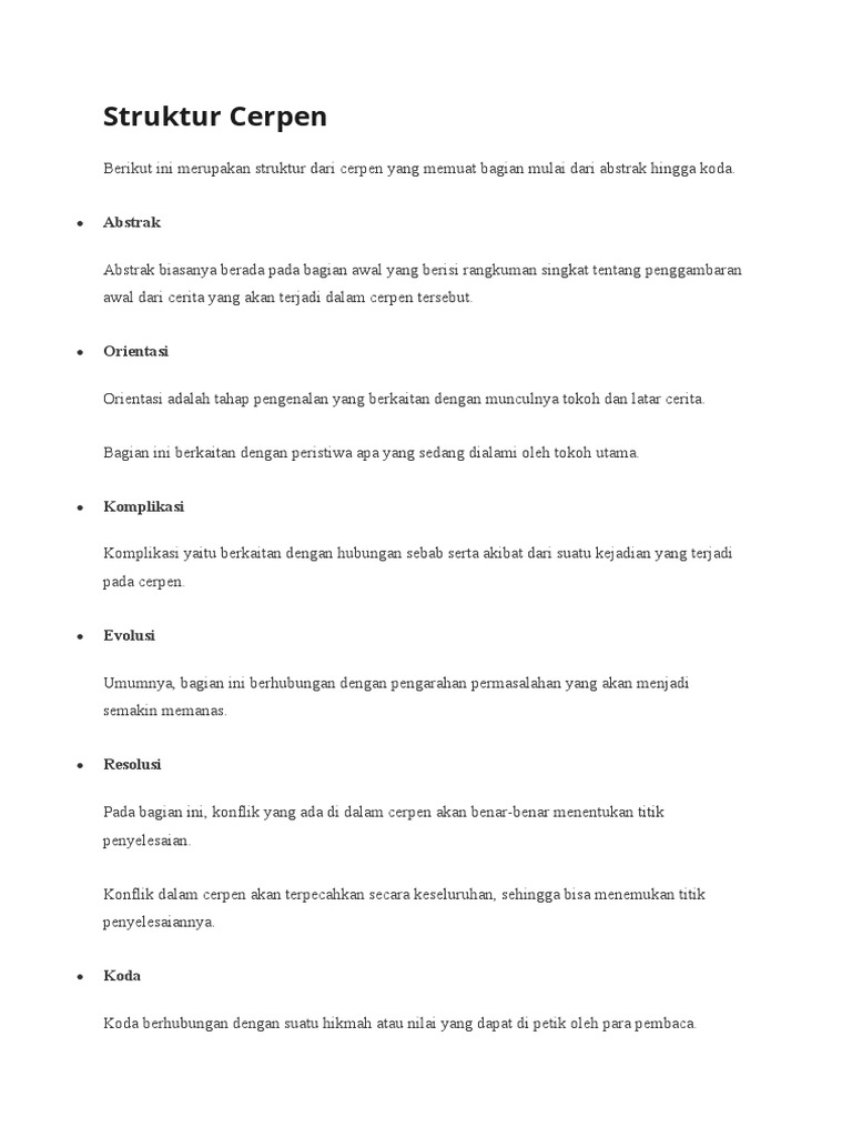 Struktur Cerpen | PDF