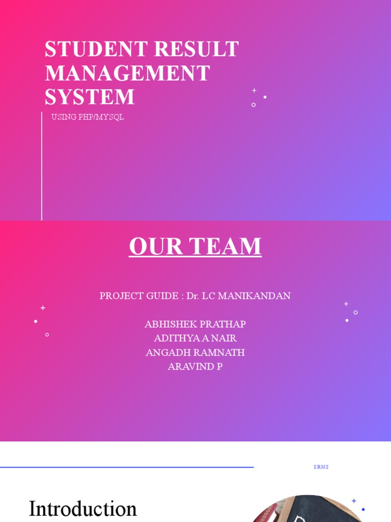 Student Result Management System Overview | PDF | World Wide Web ...
