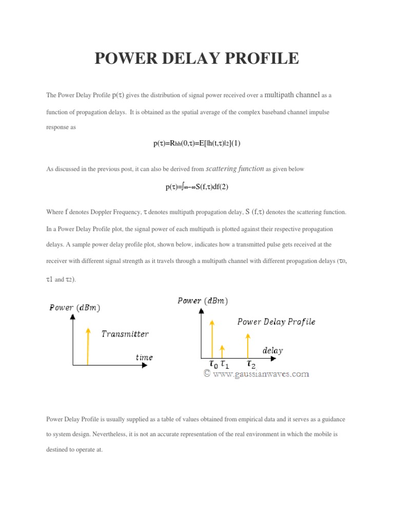 Power_Delay_Profile | PDF | Electrical Engineering | Computer Science